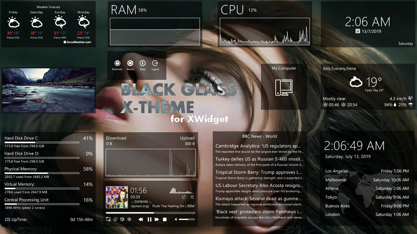 Black Glass X-Theme for xwidget by Jimking on DeviantArt