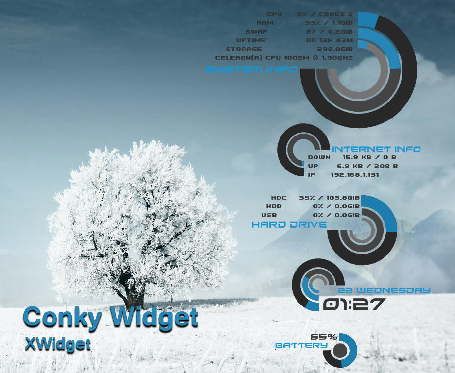 Conky Widget for xwidget by Jimking on DeviantArt