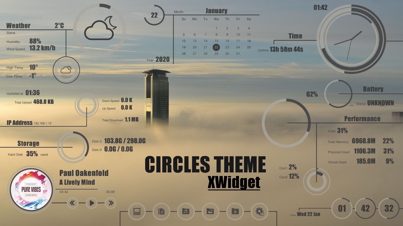 Circles Theme for xwidget by Jimking on DeviantArt