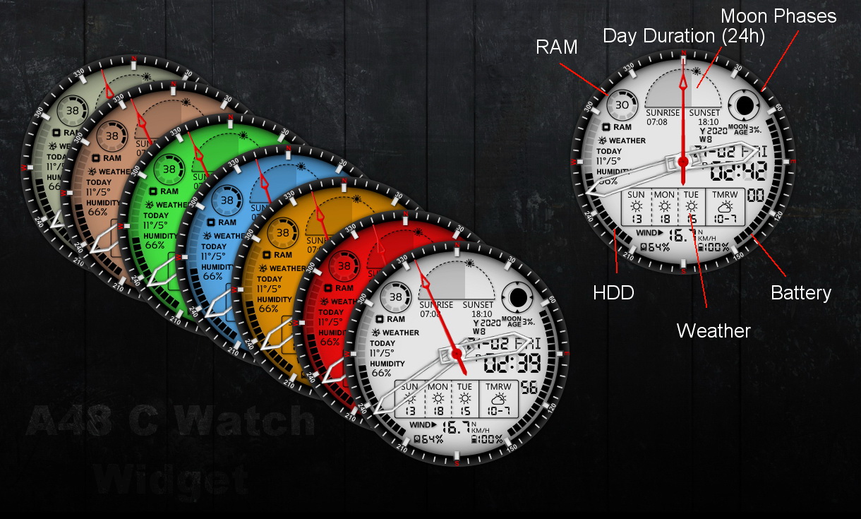 A48 C Watch Widget for xwidget by Jimking on DeviantArt
