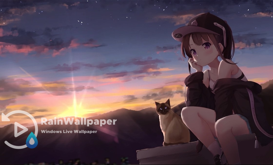 Watching Sunset-Anime Girl by Jimking on DeviantArt
