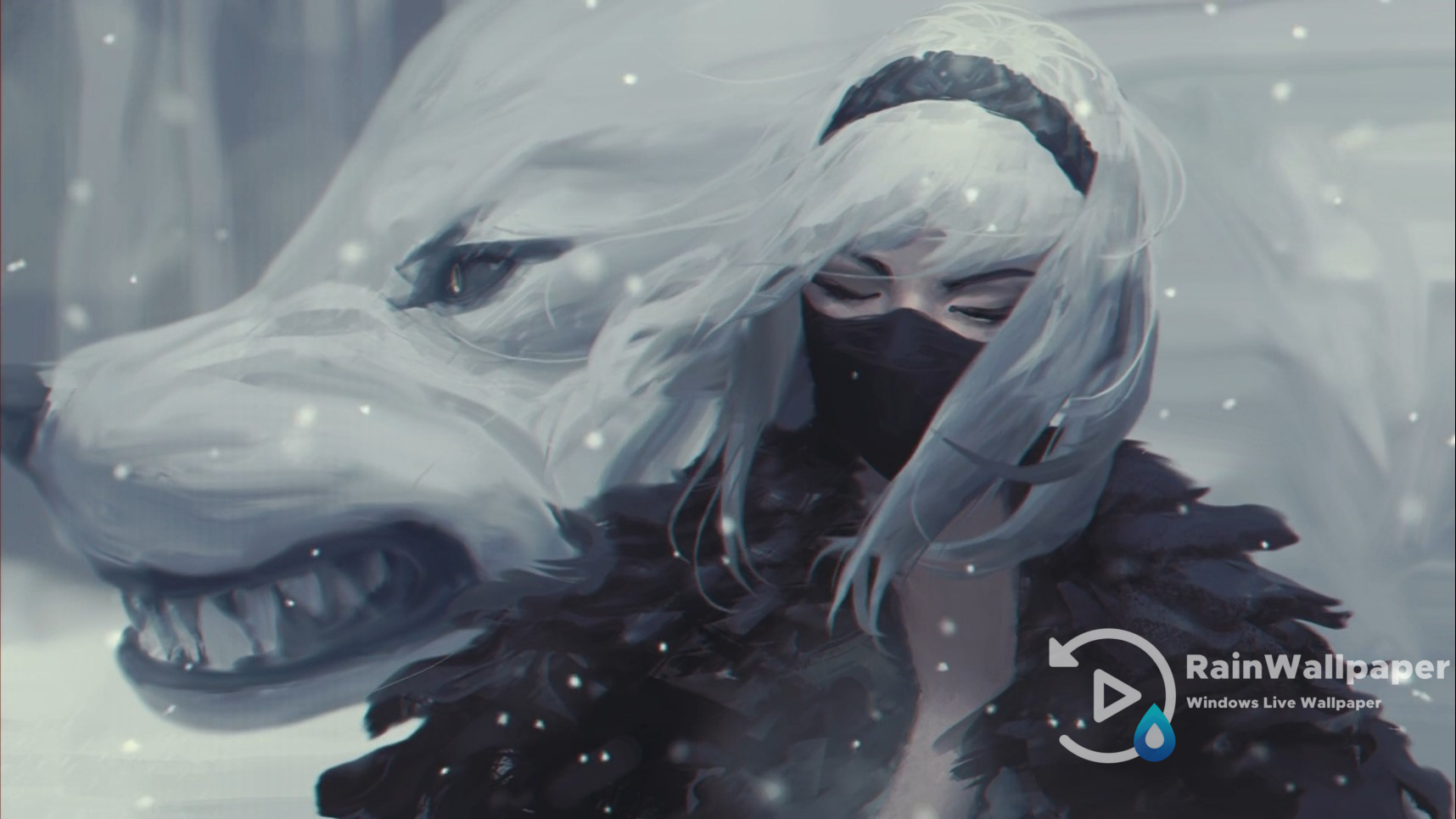 White Wolf Girl Guweiz Lwp By Jimking On Deviantart
