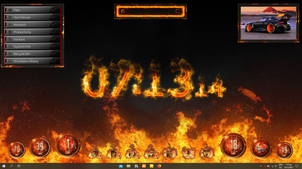 BURNING FLAME THEME XWIdget - Rainwallpaper by Jimking on DeviantArt