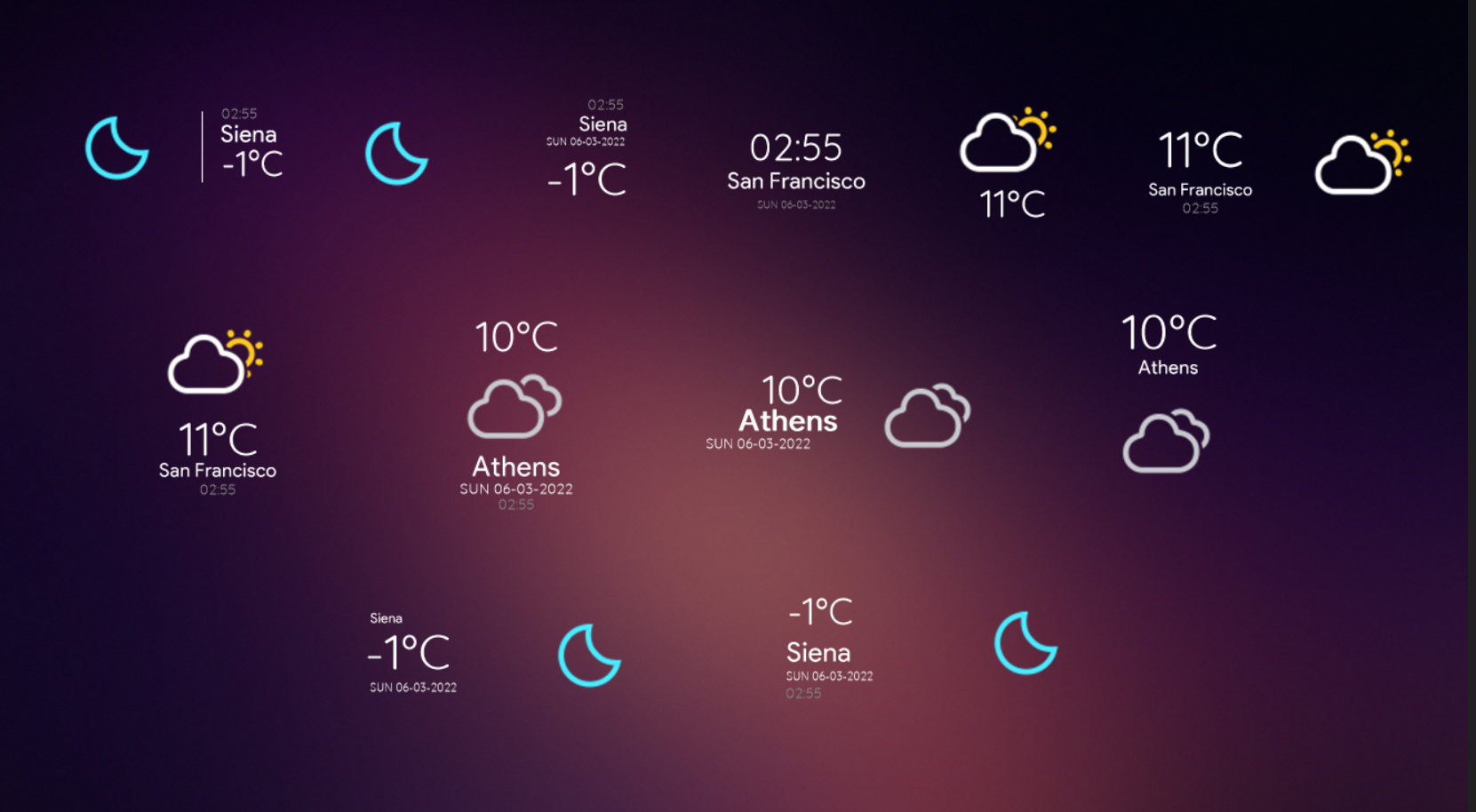 Animated Mini Weather 3 for XWidget by Jimking on DeviantArt