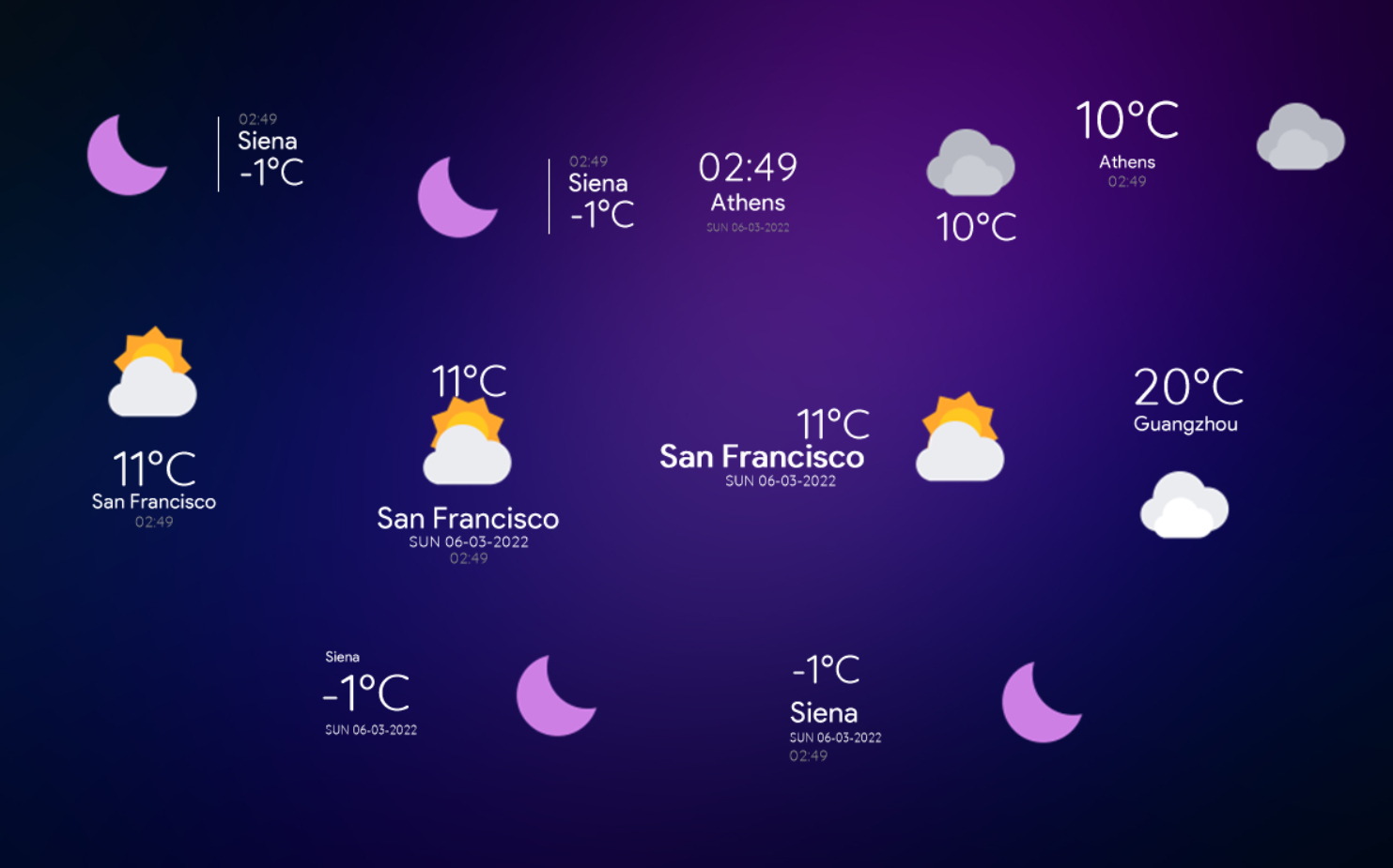 Animated Mini Weather 2 for XWidget by Jimking on DeviantArt