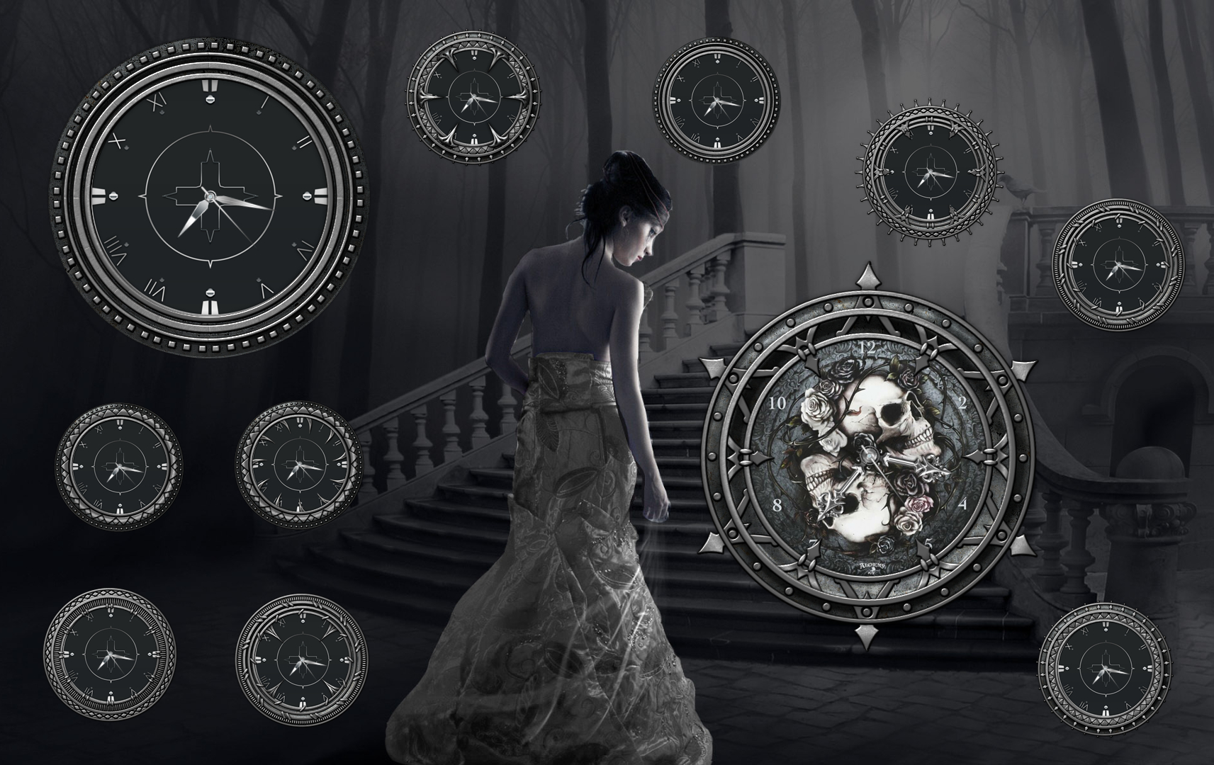 Gothic Multi-Face Clock for XWidget by Jimking on DeviantArt