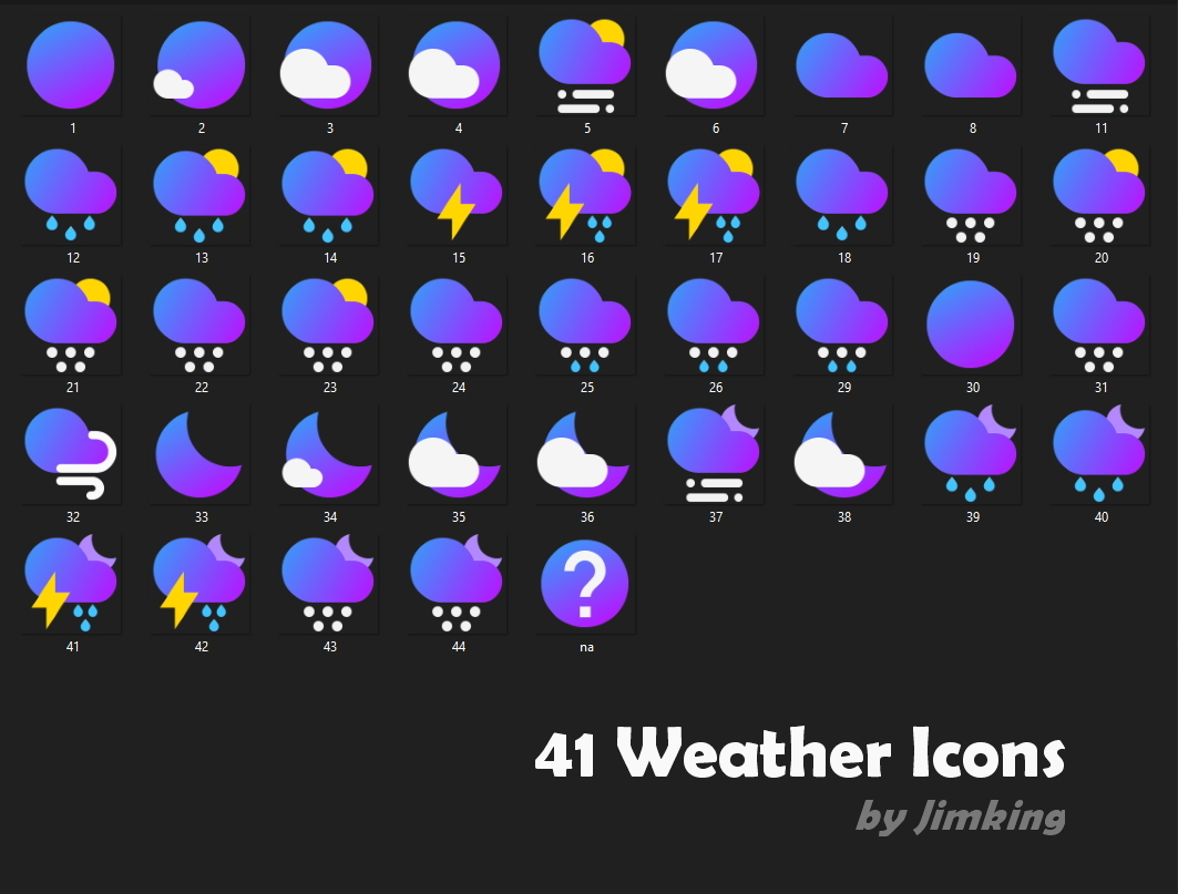 Google Gradient - Weather Icon Set HD by Jimking on DeviantArt