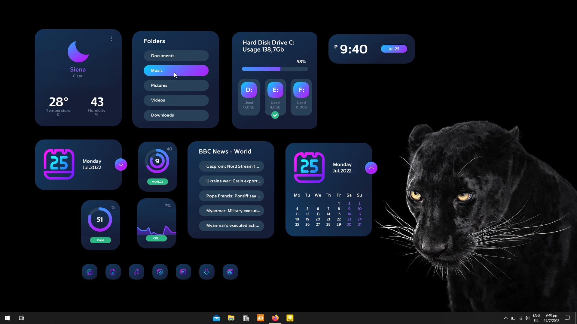Gradient Theme for XWidget by Jimking on DeviantArt