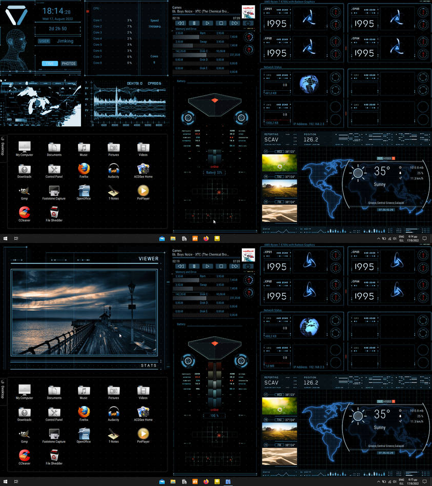 Hightech Theme for XWidget (full animated) by Jimking on DeviantArt