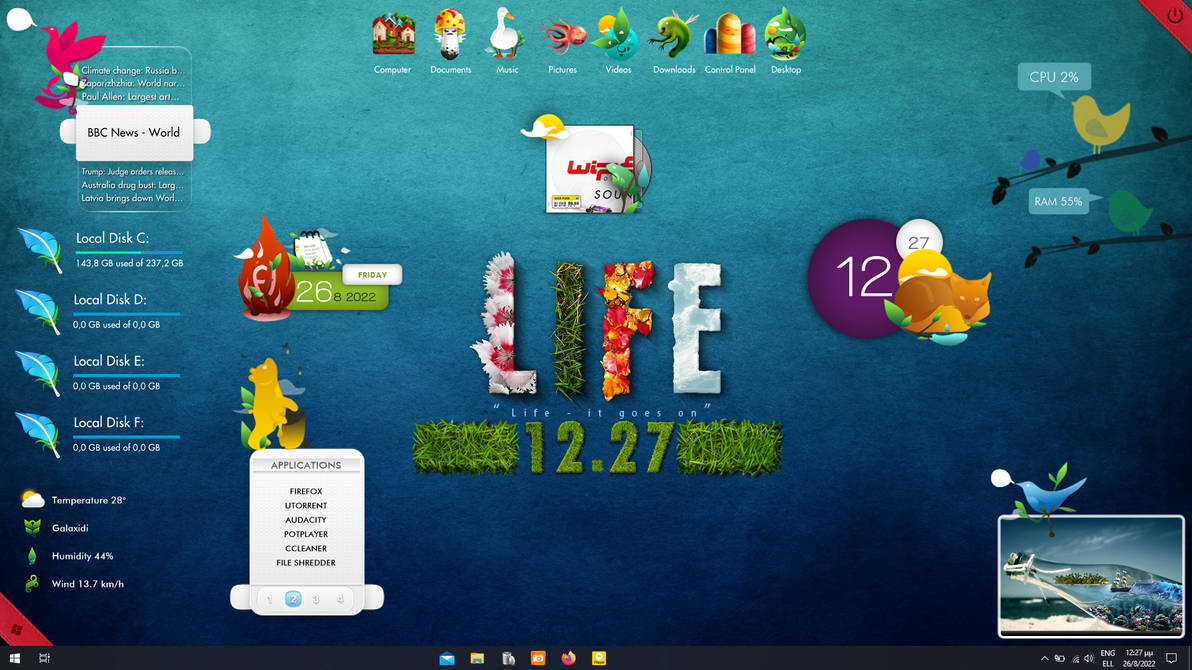 Nature Theme for XWidget by Jimking on DeviantArt
