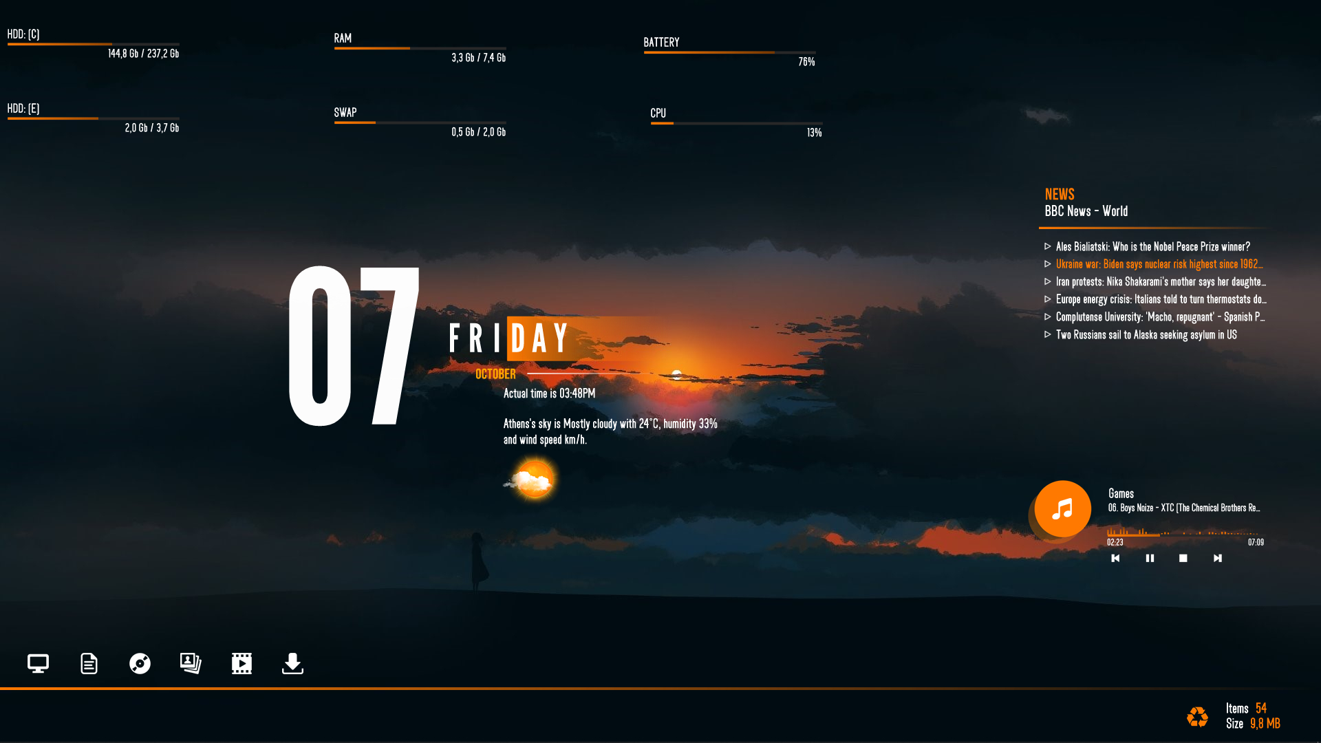 Dusk Theme for XWidget by Jimking on DeviantArt