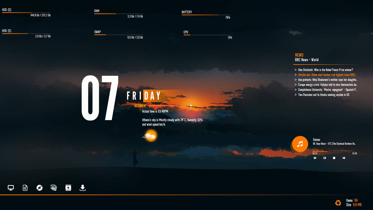 Dusk Theme for XWidget by Jimking on DeviantArt