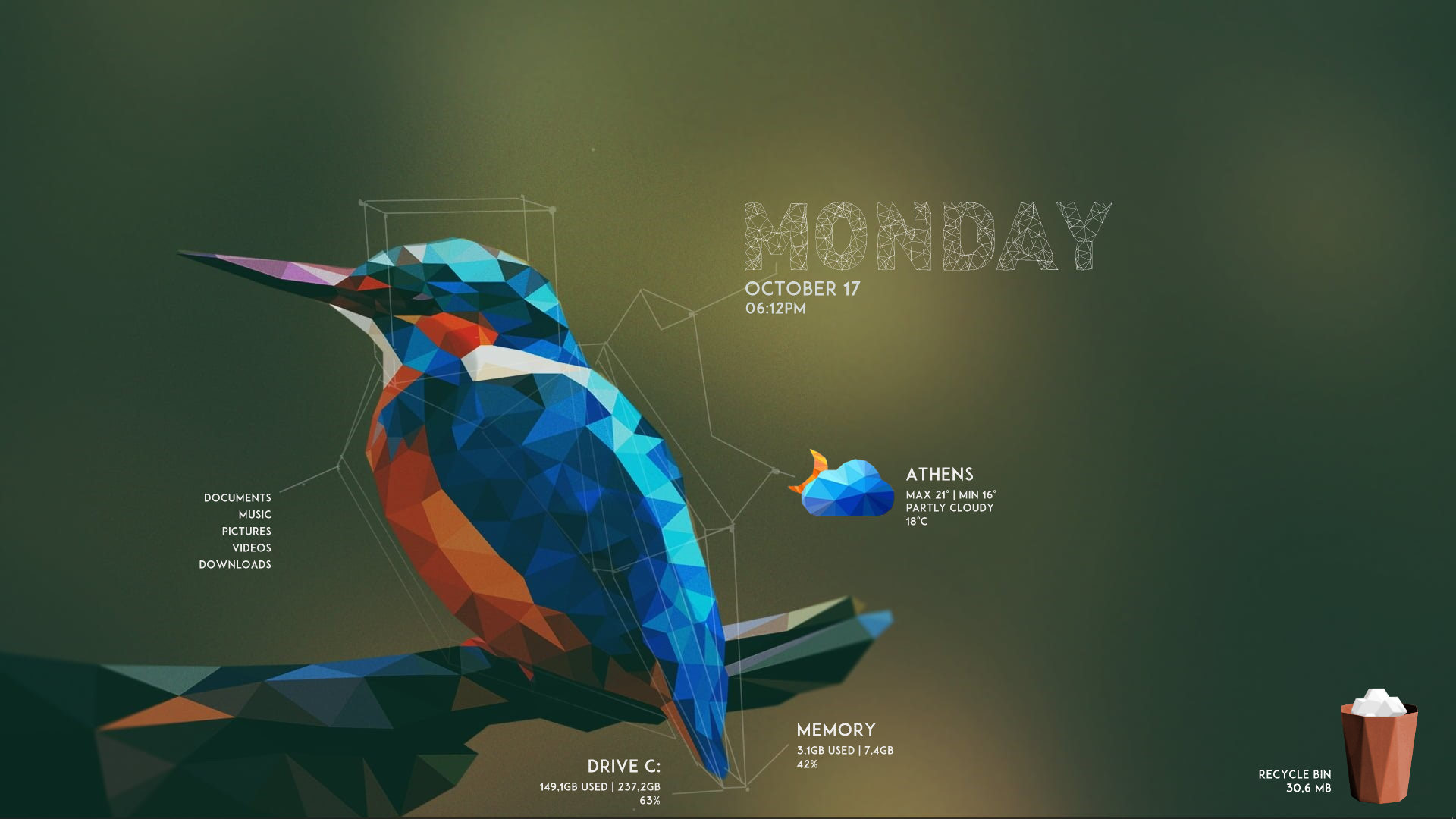 Polygono Theme for XWidget by Jimking on DeviantArt