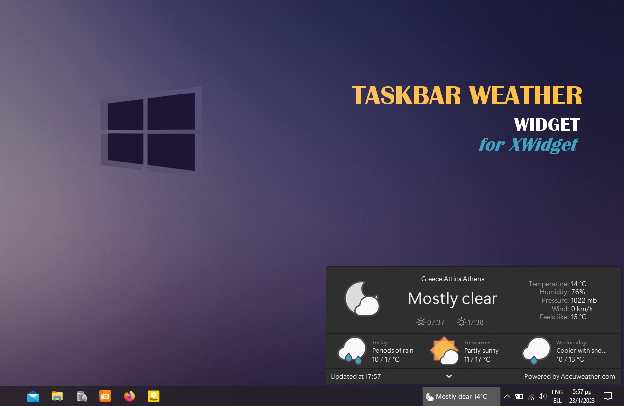 Taskbar Weather for XWidget (RGB) by Jimking on DeviantArt