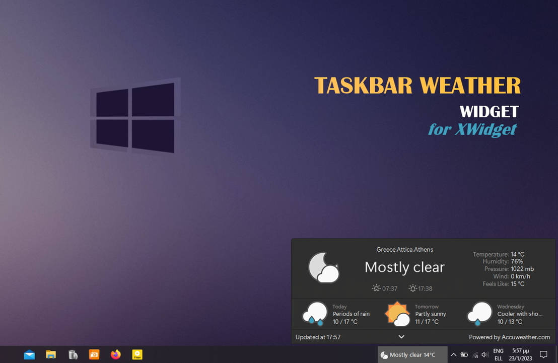 Taskbar Weather for XWidget (RGB) by Jimking on DeviantArt