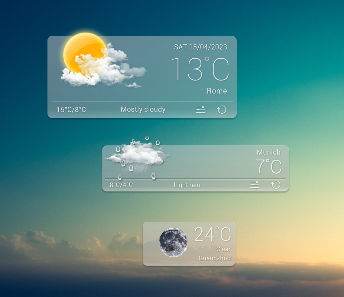 Stylish Clock Weather for XWidget by Jimking on DeviantArt