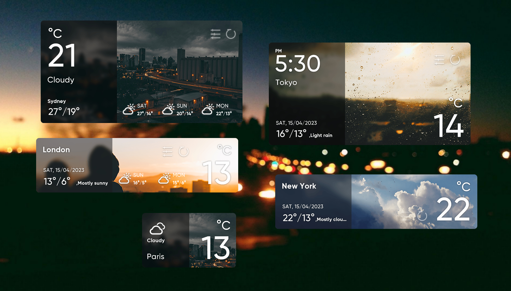 Blur Screen Clock Weather for XWidget by Jimking on DeviantArt