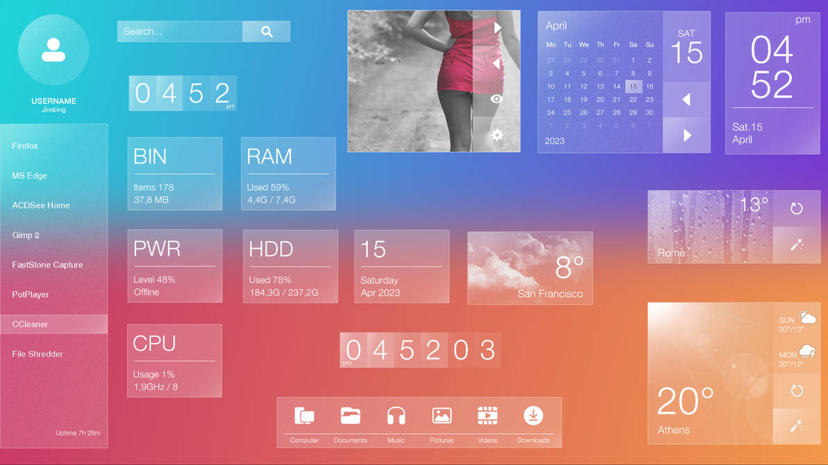Clarity Theme for XWidget by Jimking on DeviantArt