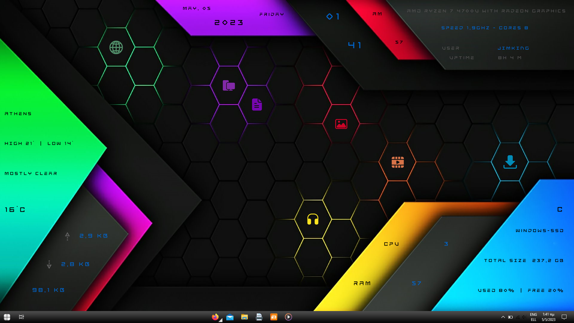 Vibrant FULL SCREEN for XWidget by Jimking on DeviantArt