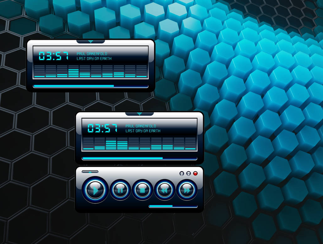 Blueish Player for XWidget by Jimking on DeviantArt