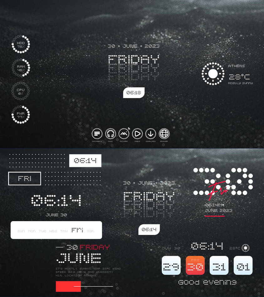 Nothing Theme for XWidget by Jimking on DeviantArt