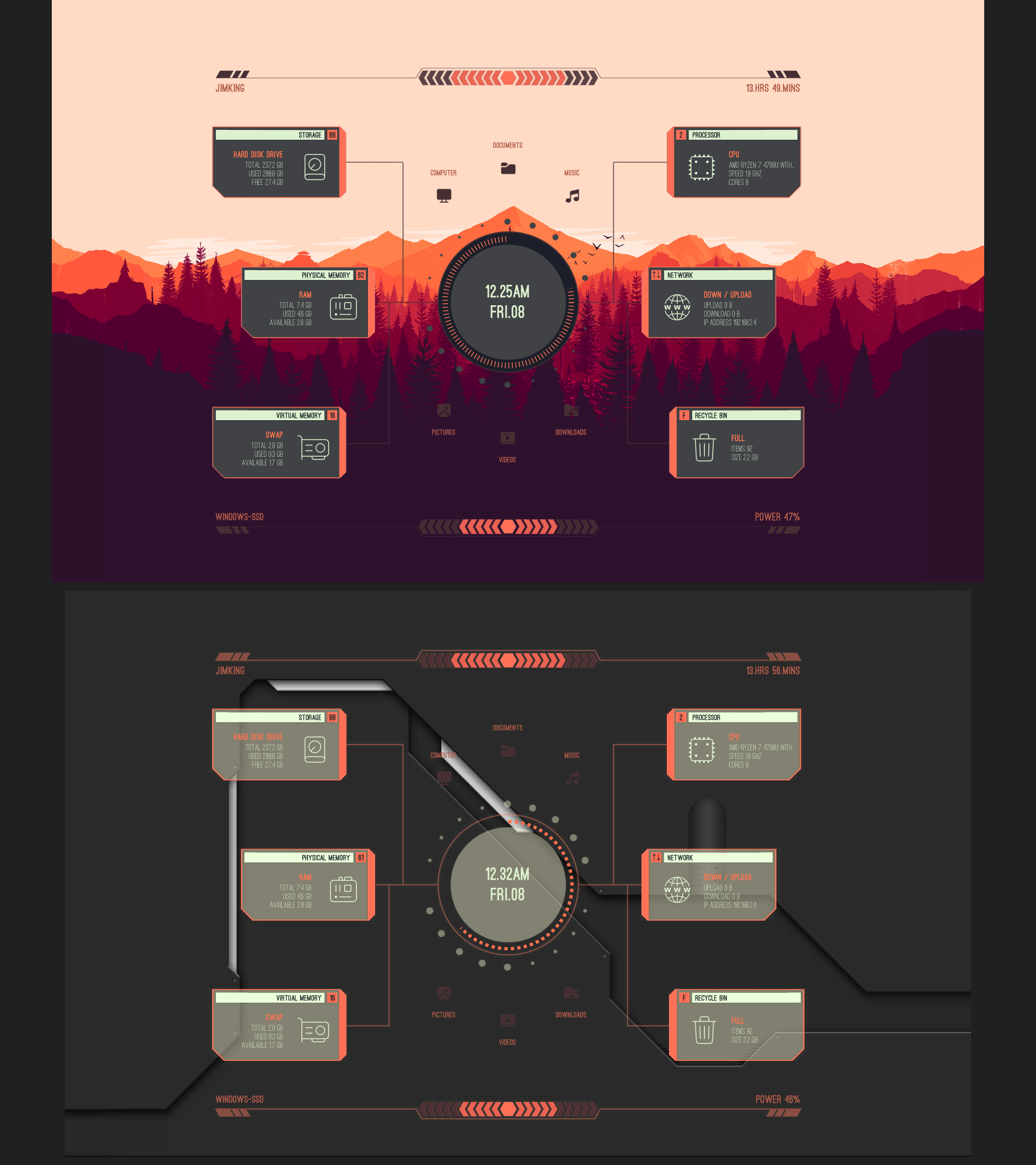 Dashboard 4 for XWidget by Jimking on DeviantArt