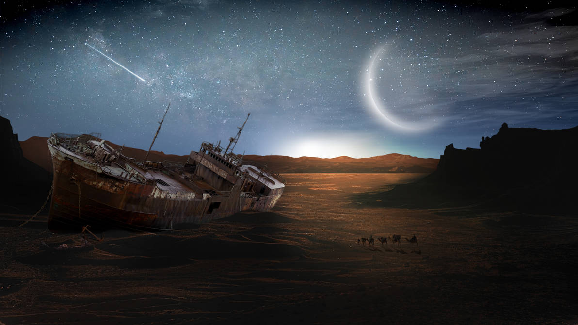 Shipwreck In Desert (4K Wallpaper) by Jimking on DeviantArt