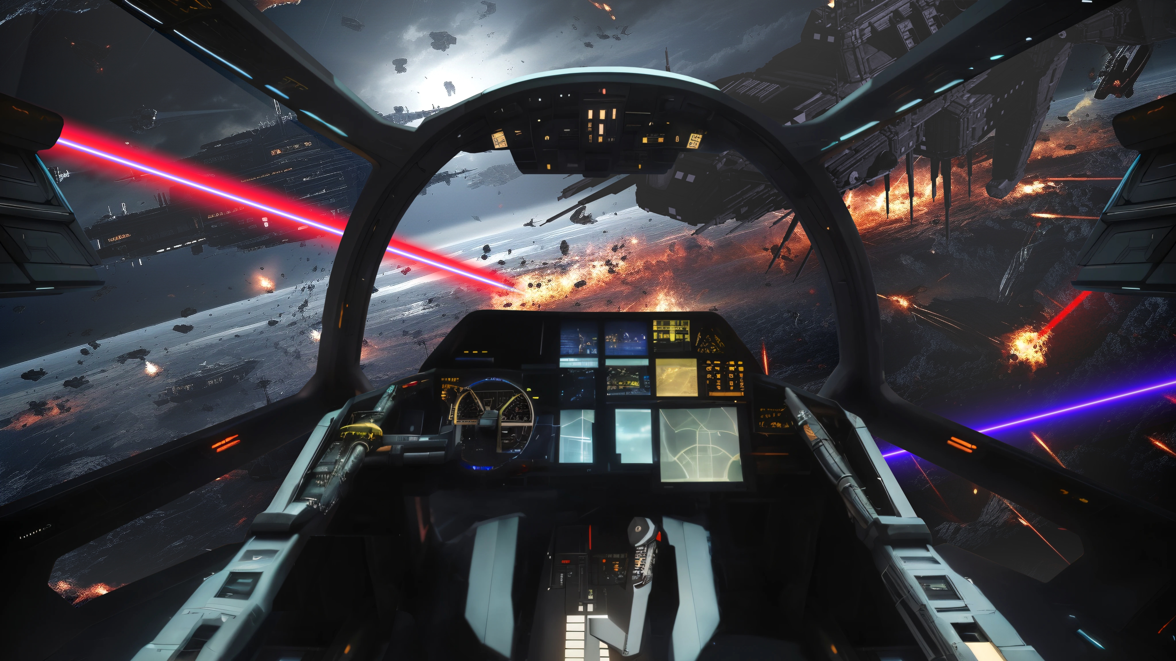 Space Battle (4K Wallpaper) by Jimking on DeviantArt
