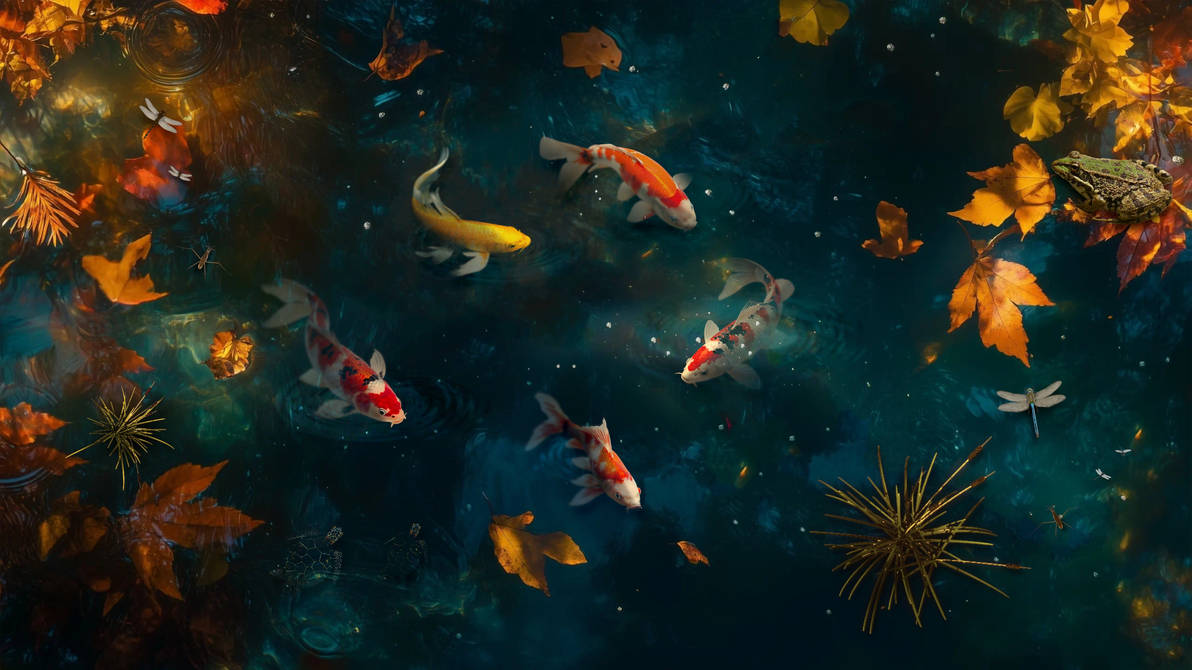 Koi Pond 3 (4K Wallpaper) by Jimking on DeviantArt