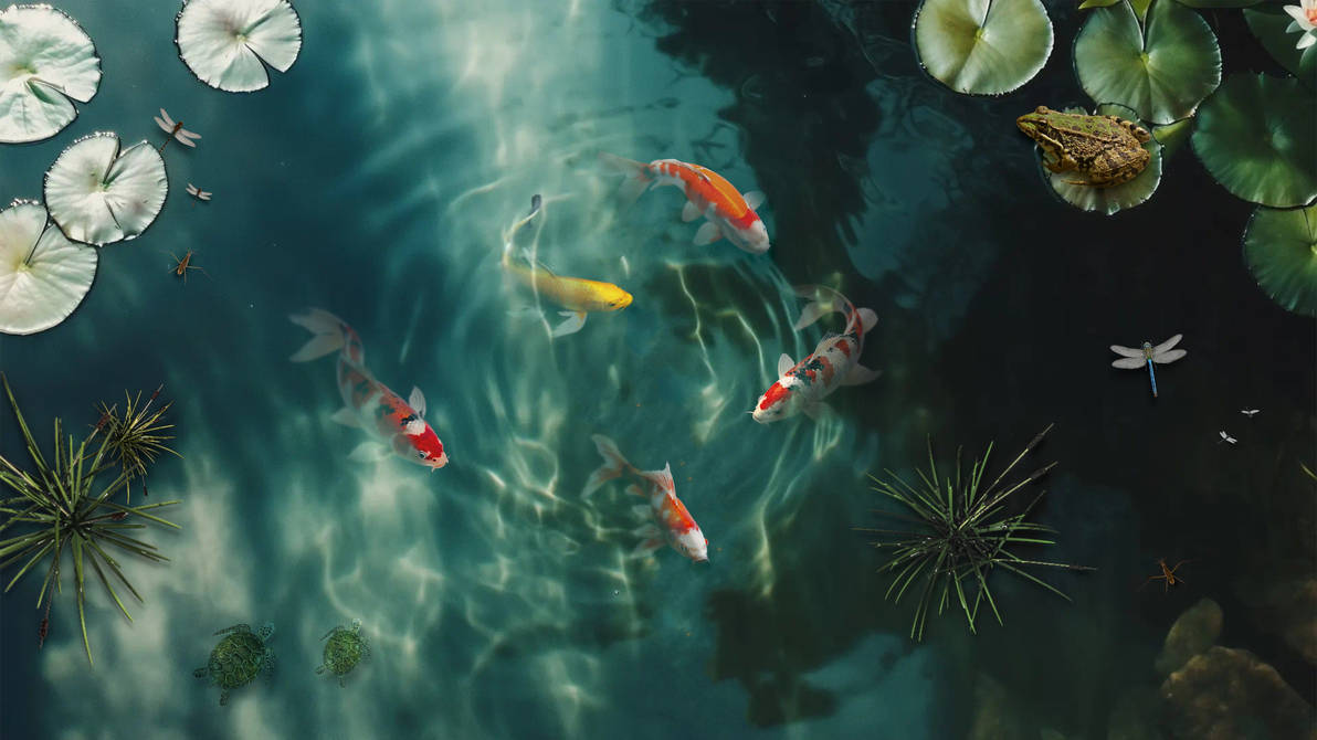 Koi Pond 2 (4K Wallpaper) by Jimking on DeviantArt