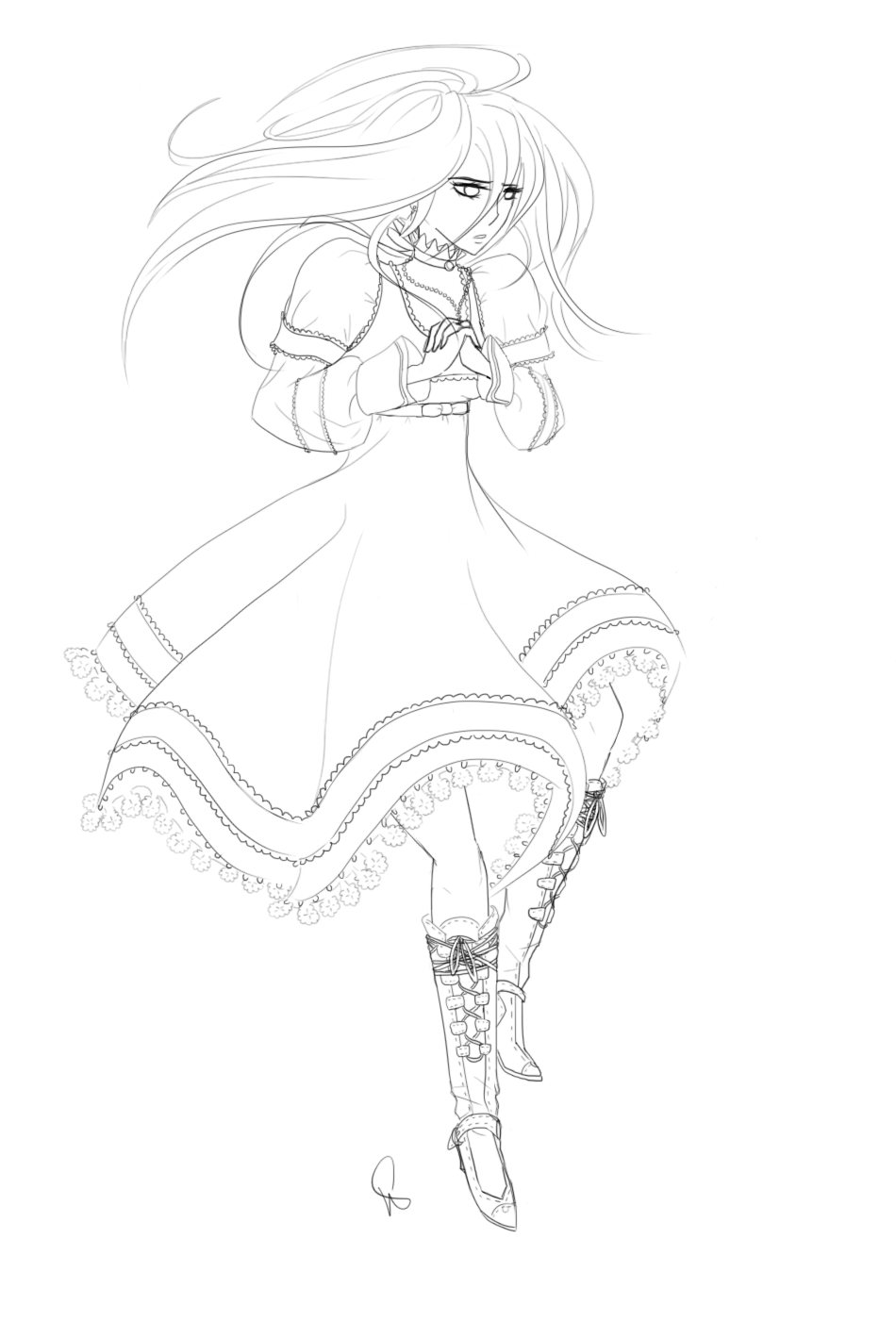 Calista - Lineart by zaboo17 on DeviantArt