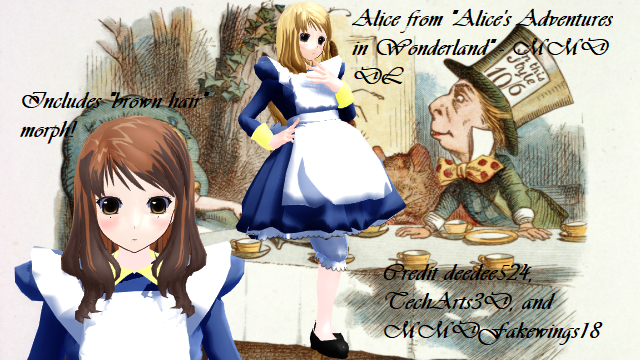 Alice in Wonderland Model - MMD DL by deedee524 on DeviantArt