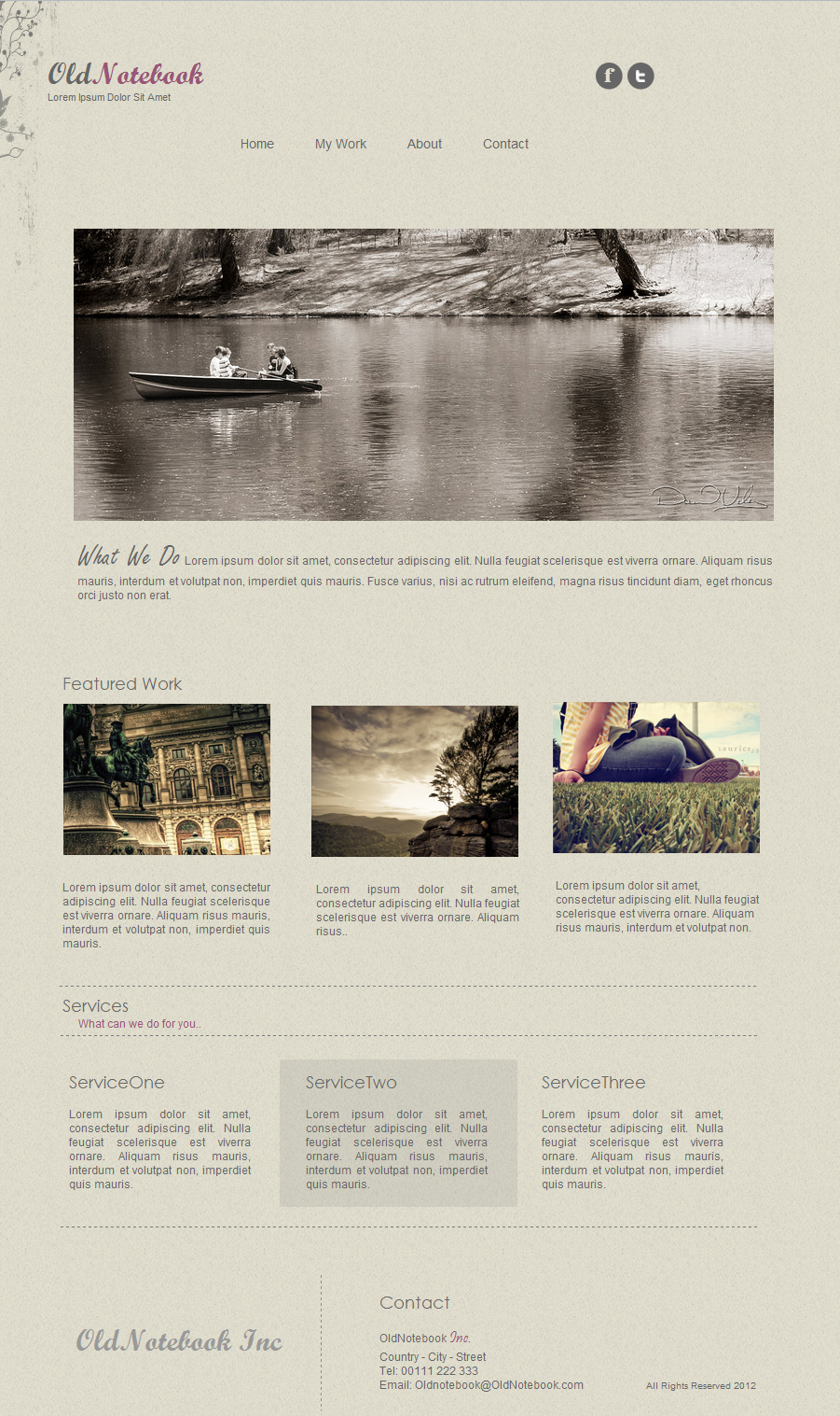 Old Notebook - Free HTML Template by Bellie on DeviantArt