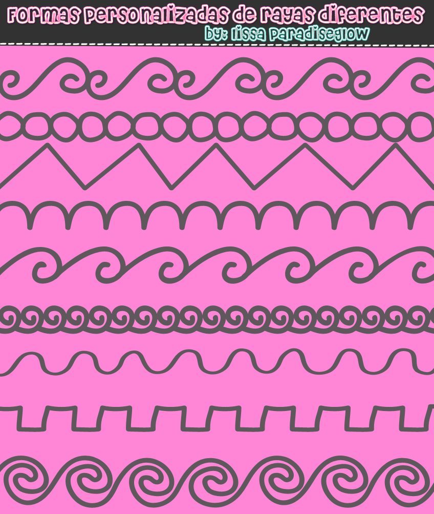 Formas personalizadas de lineas by LissaParadiseglowYT on DeviantArt