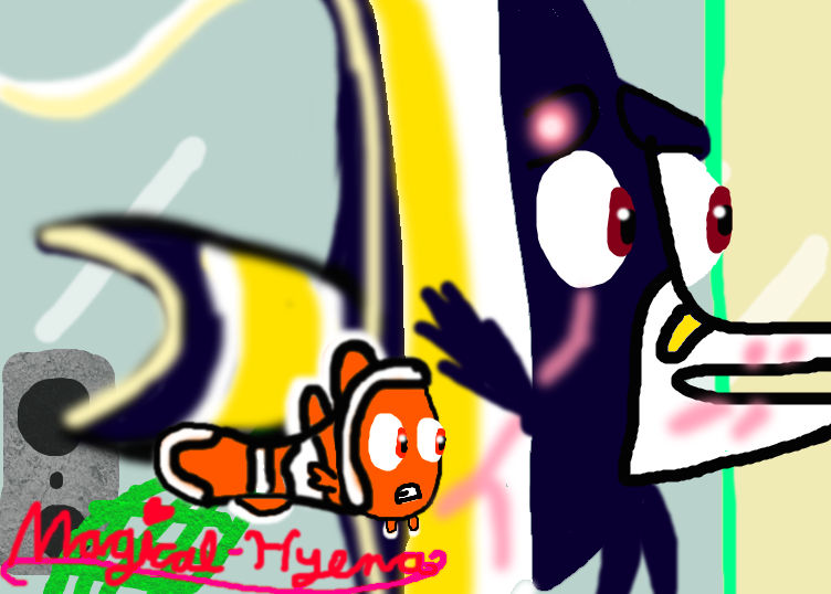 Gill Tells Nemo About His Escape by MagicalHyena-FanArt on DeviantArt