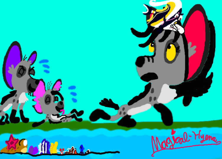 Help! There is a Fish In My Hair! by MagicalHyena-FanArt on DeviantArt