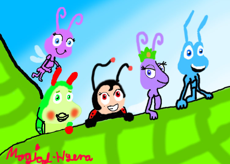 Flik, Atta, Dot, Francis and Heimlich by MagicalHyena-FanArt on DeviantArt