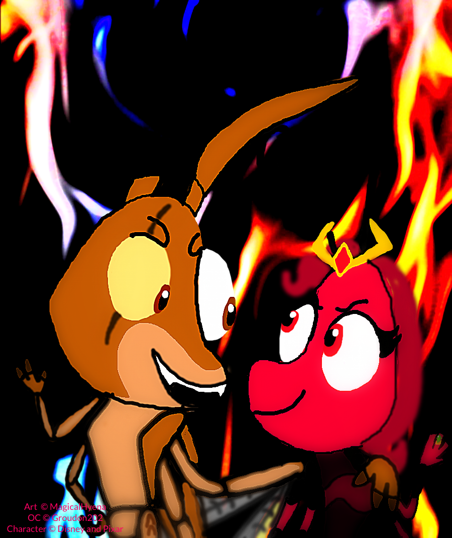 A Bugs Life: Hopper and Queen Maula As Antagonists by MagicalHyena-FanArt on DeviantArt