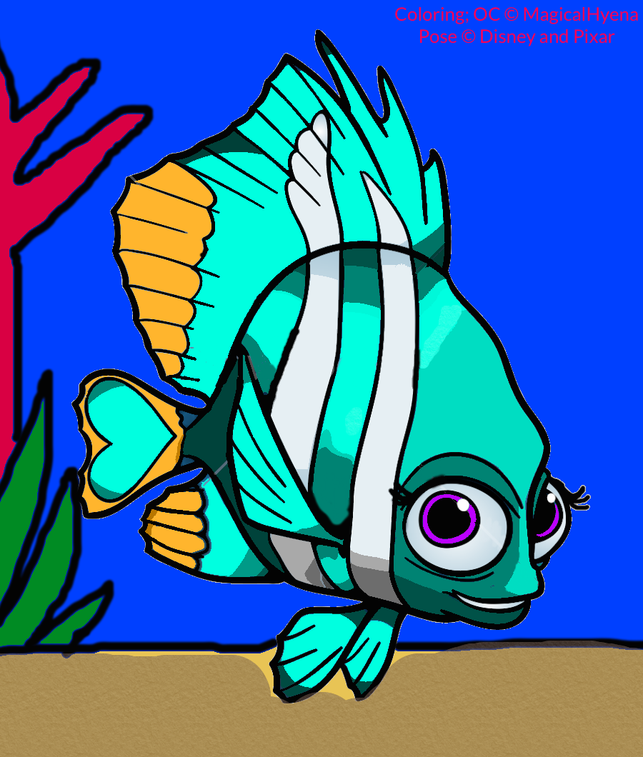 Finding Nemo - Lineart: Trixie by MagicalHyena-FanArt on DeviantArt