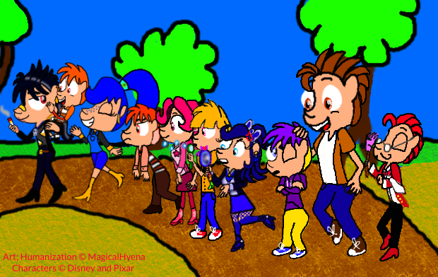 FN: Strolling (HUMANIZED) by MagicalHyena-FanArt on DeviantArt