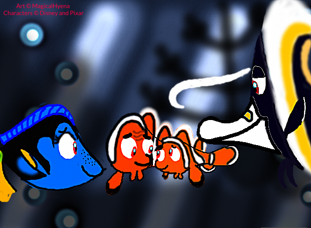 Dory, Nemo and His Two Dads by MagicalHyena-FanArt on DeviantArt
