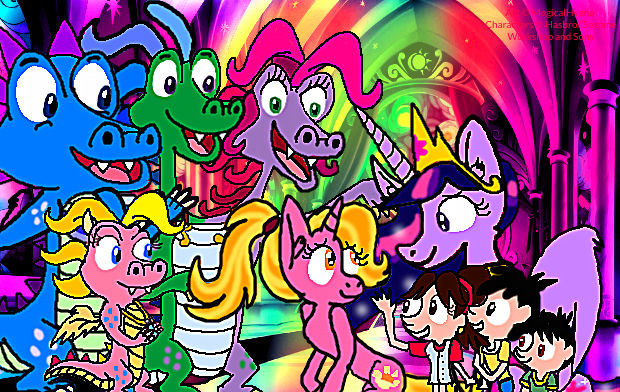 Human Kids, Dragons and Ponies by MagicalHyena-FanArt on DeviantArt