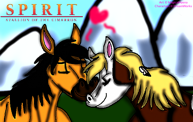 Spirit and Rain (Stallion of the Cimarron Fanart) by MagicalHyena ...
