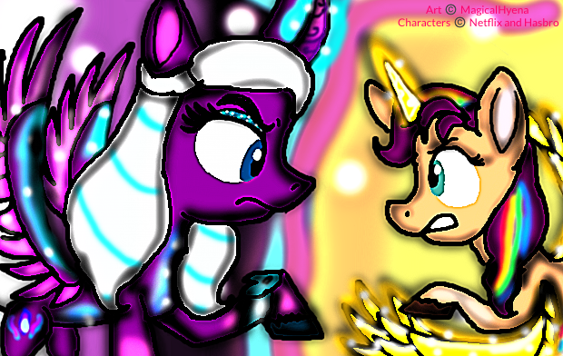 Sunny Starscout VS. Queen Opaline by MagicalHyena-FanArt on DeviantArt