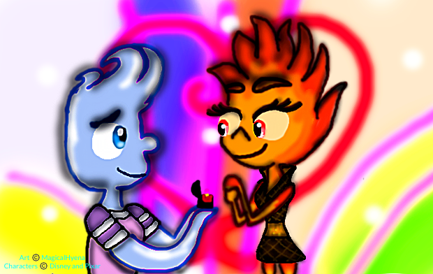 Wade Ripple's Proposal to Ember Lumen by MagicalHyena-FanArt on DeviantArt