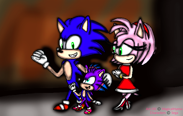 Sonic, Amy, and Their Speed by MagicalHyena-FanArt on DeviantArt