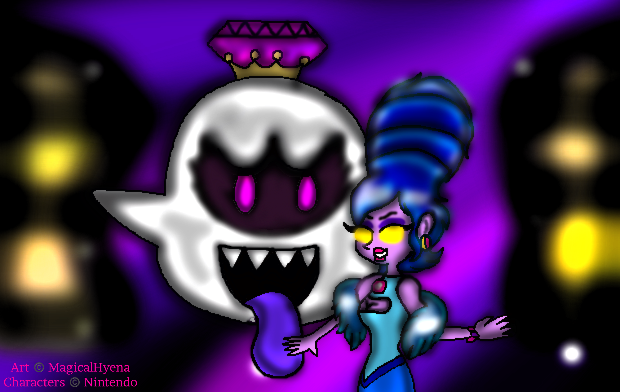 SMB/LM: King Boo and Hellen Gravely by MagicalHyena-FanArt on DeviantArt