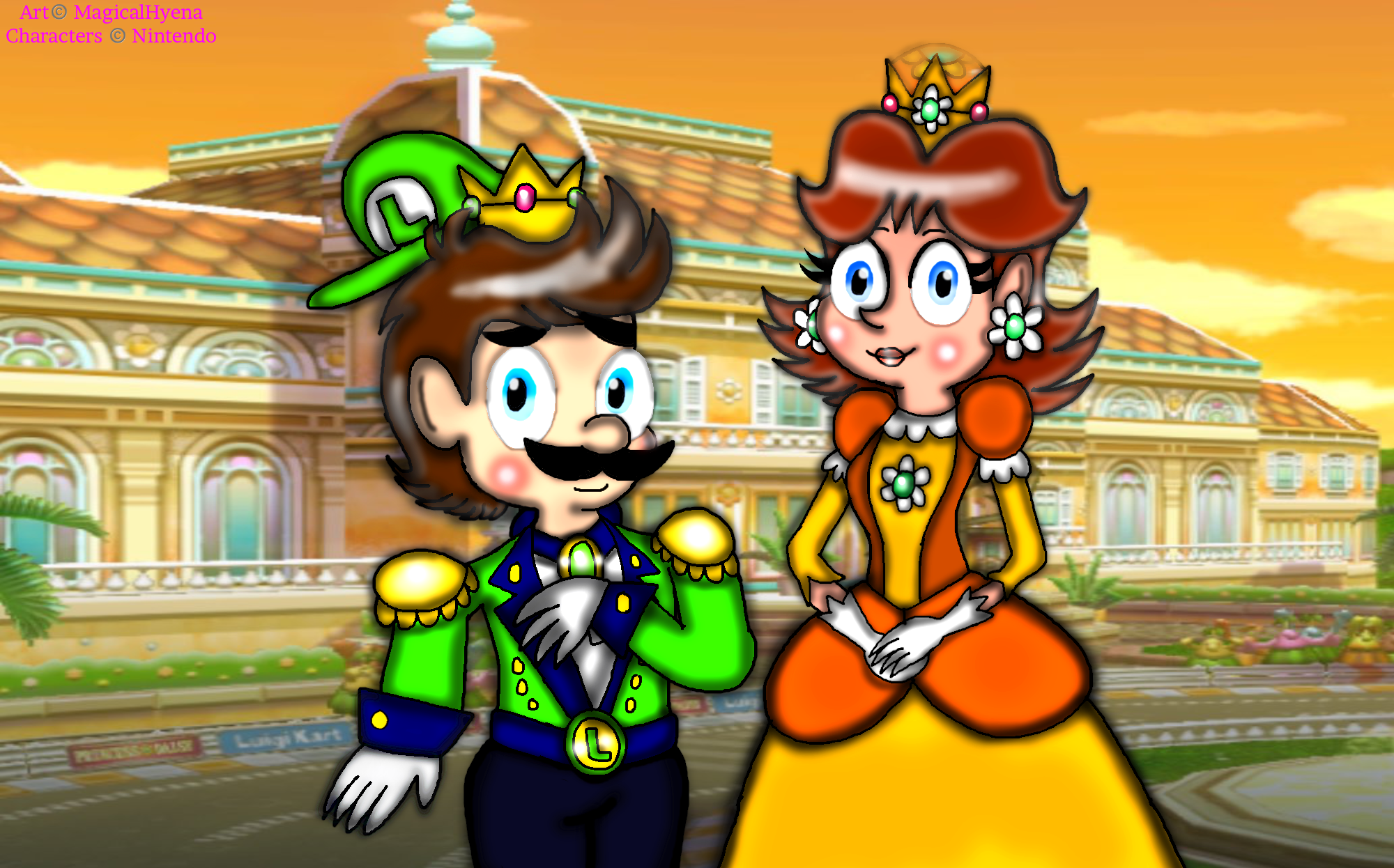 SMB AU: The King and Queen of Sarasaland by MagicalHyena-FanArt on ...