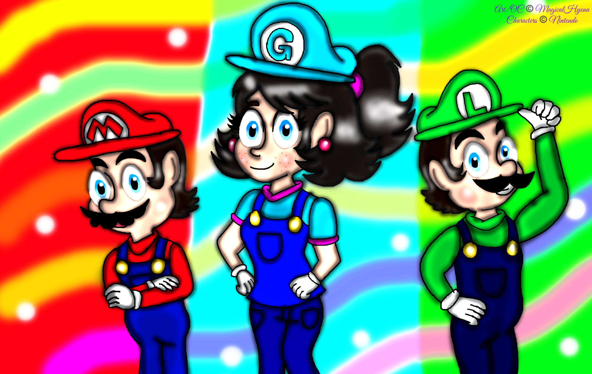 SMB AU: The Mario Bros. and Their Sister by MagicalHyena-FanArt on ...