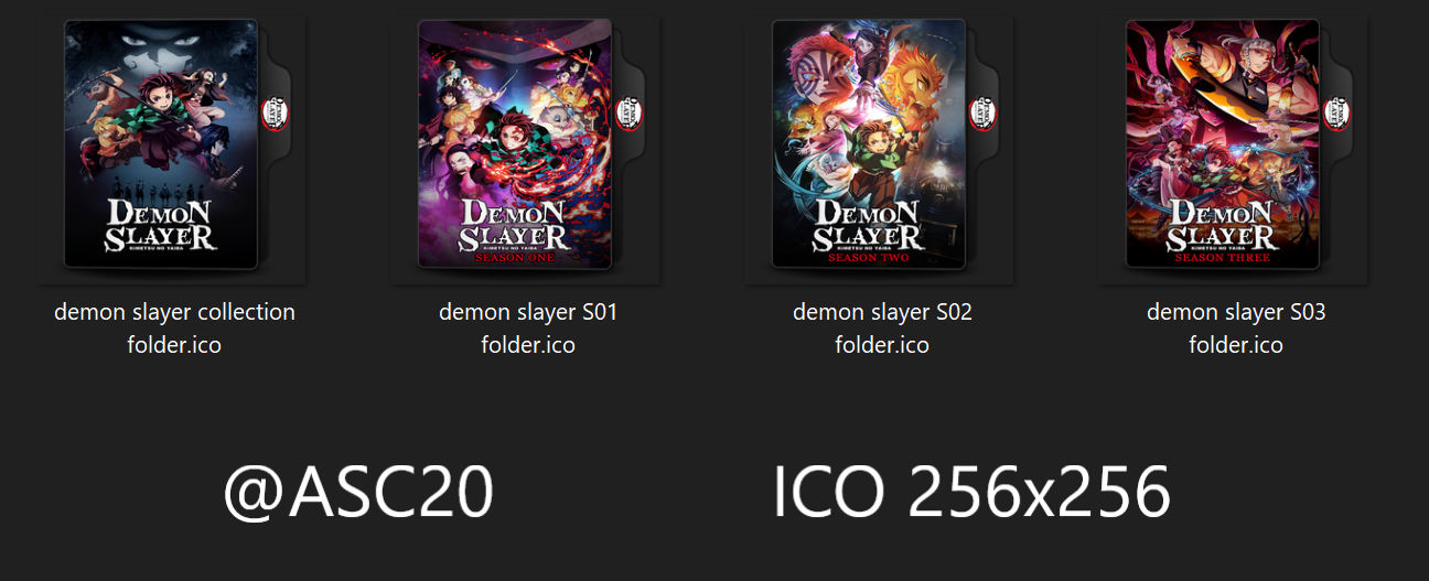 Demon Slayer Season Folder Pack by ASC20 on DeviantArt
